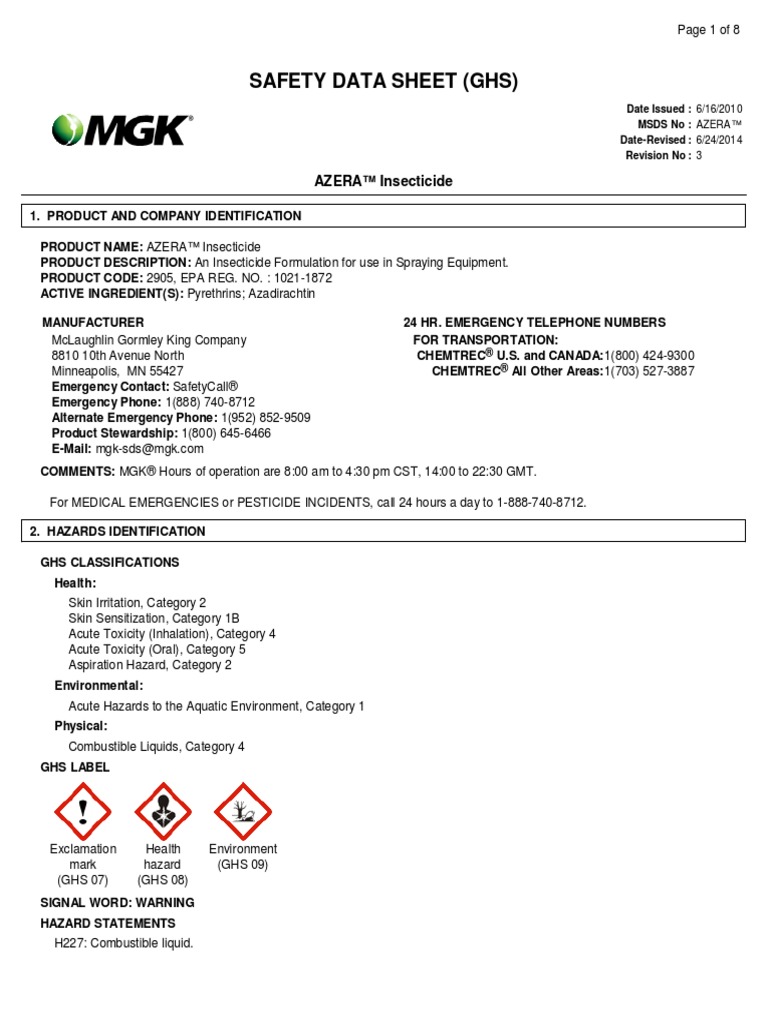 Azera Insecticide | PDF | Personal Protective Equipment | Resource ...