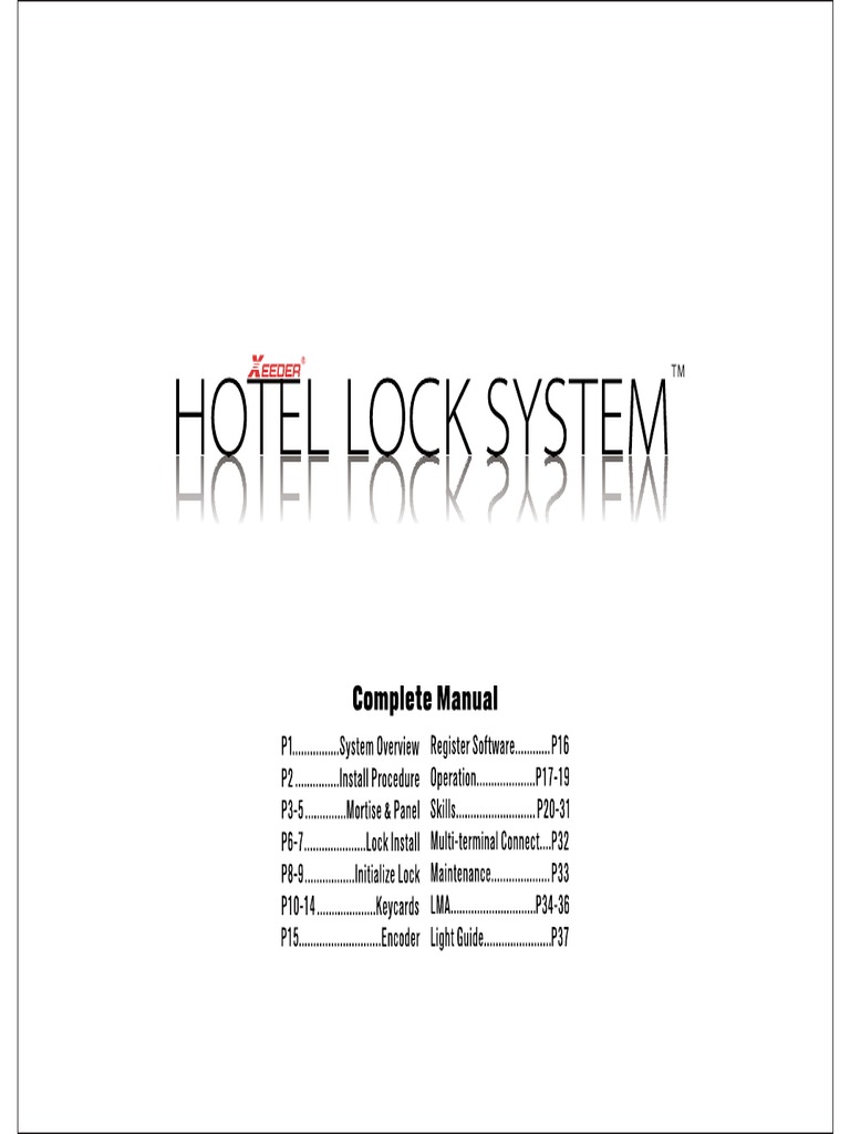 Hotel Lock System Manual | PDF