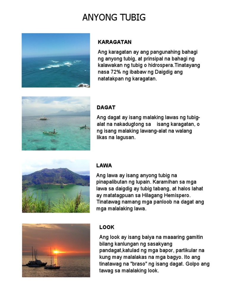 Anyong Tubig at Lupa | PDF