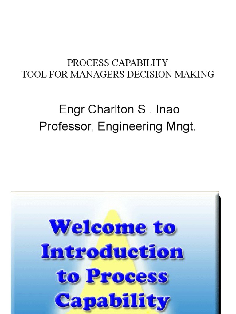 Process Capability PPT Introduction Feb 13 | PDF