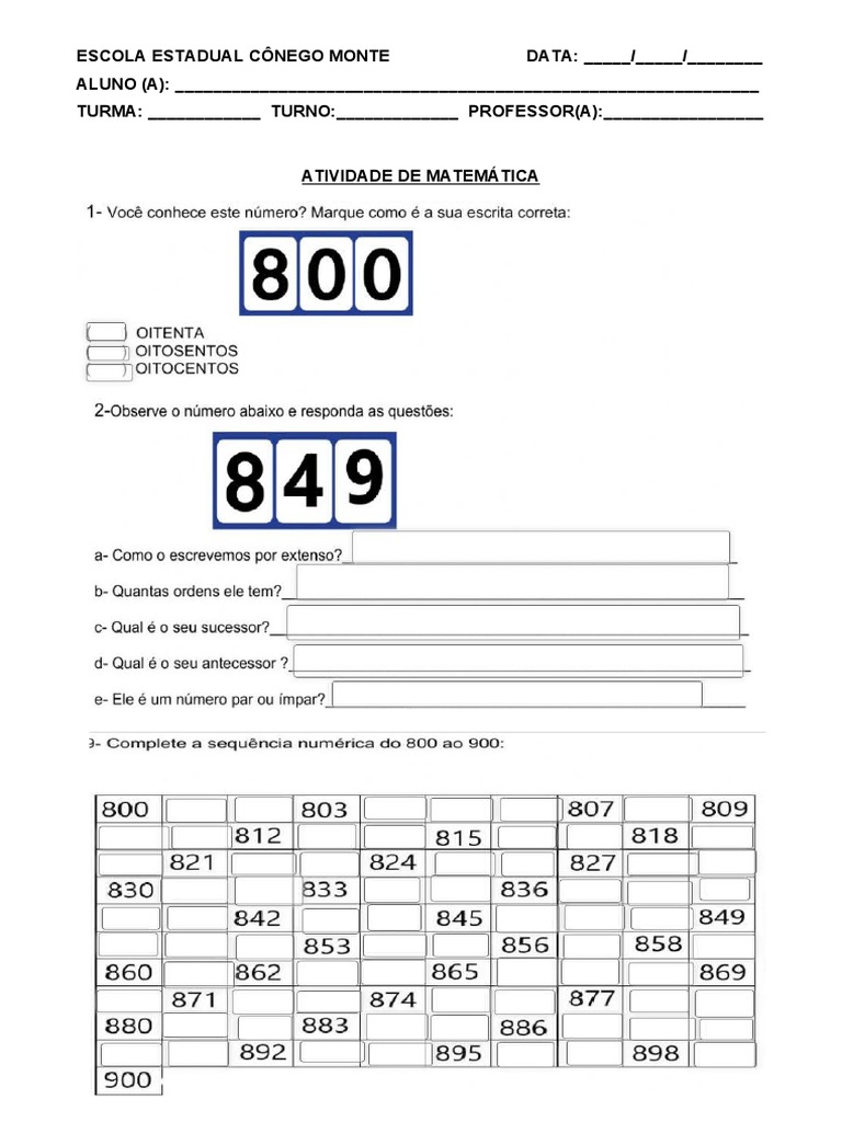 Familia Numerica 800 | PDF | Carreira e Crescimento