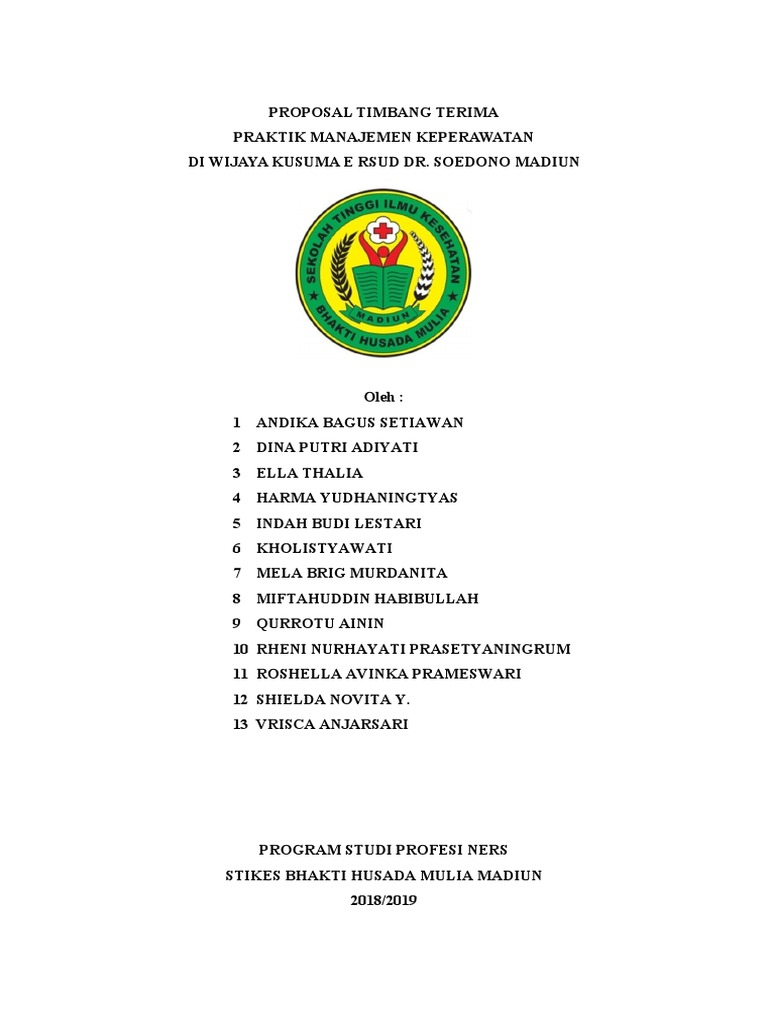 Proposal Timbang Terima | PDF