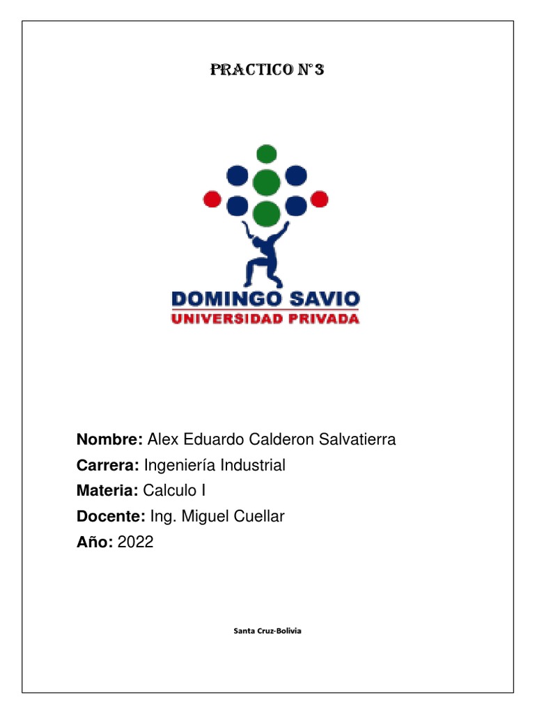 Practico N°3 Calculo I.... | PDF | Matemáticas | Análisis matemático