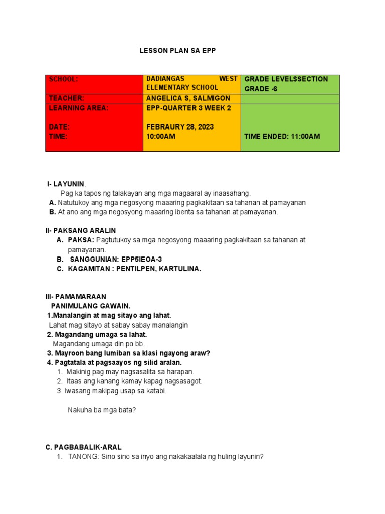 Angel Lesson Plan | PDF