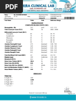 Complete Blood Count Test Results | PDF