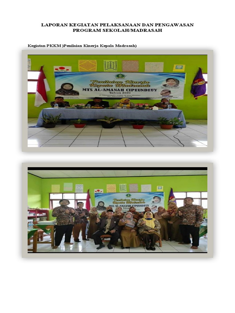 Laporan Kegiatan Pelaksanaan Dan Pengawasan Program Sekolah | PDF