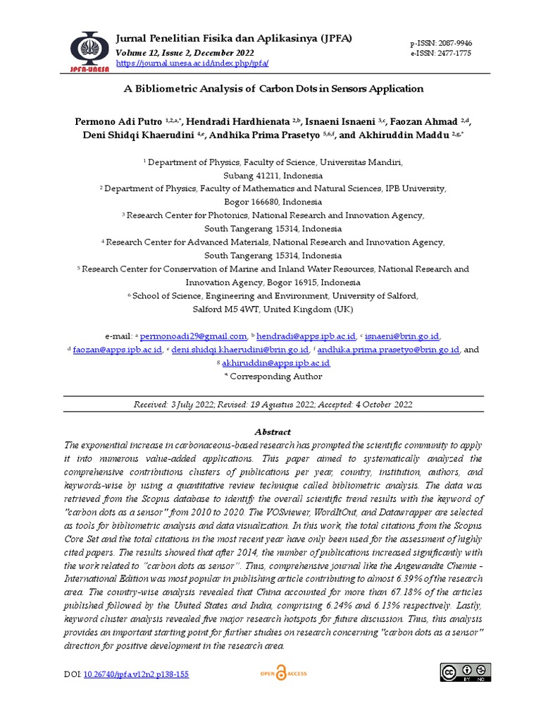 Jurnal Penelitian Fisika Dan Aplikasinya | PDF | Physical Sciences | Chemistry