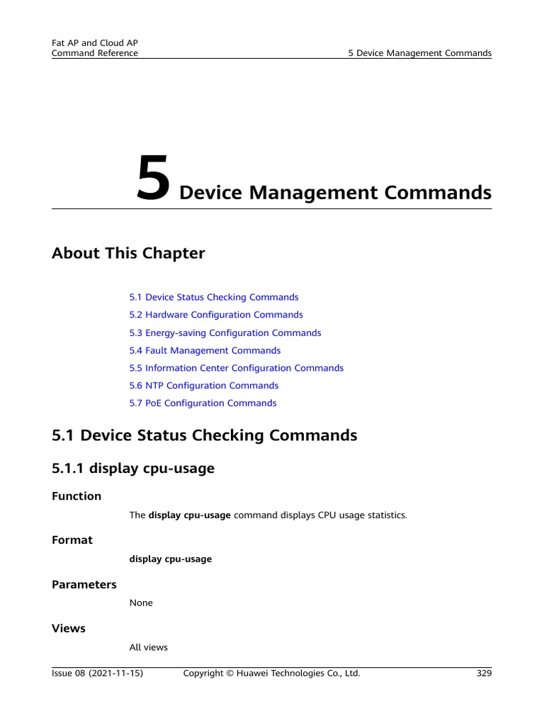 01-05 Device Management Commands PDF | PDF | Power Supply | Computer Data Storage