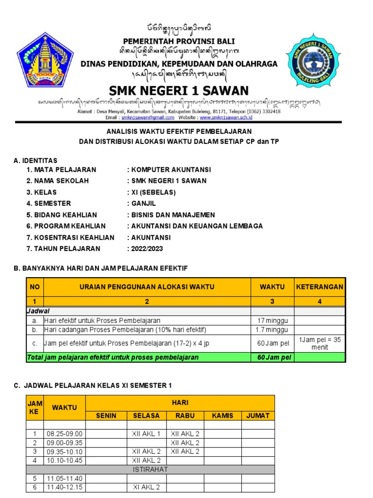 Contoh Prota dan Promes SD Akuntansi | PDF