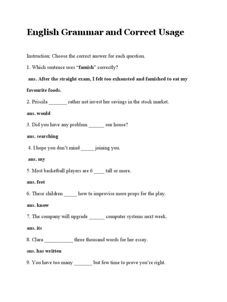 English Grammar and Correct Usage | PDF | Pedagogy | Constructivism ...