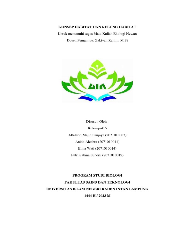 Konsep Habitat dan Relung Ekologi | PDF | Kesehatan Holistik | Sains ...