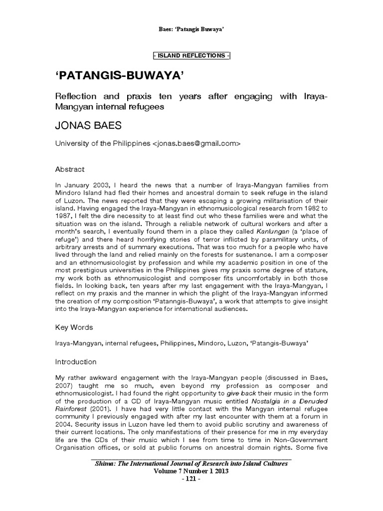 Reflections on 'Patangis-Buwaya' | PDF | Art