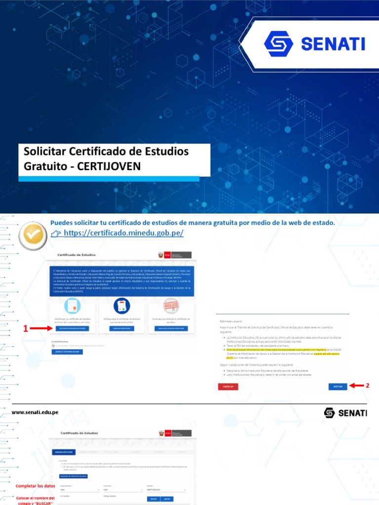 Solicitar Cert Est - Certijoven | PDF