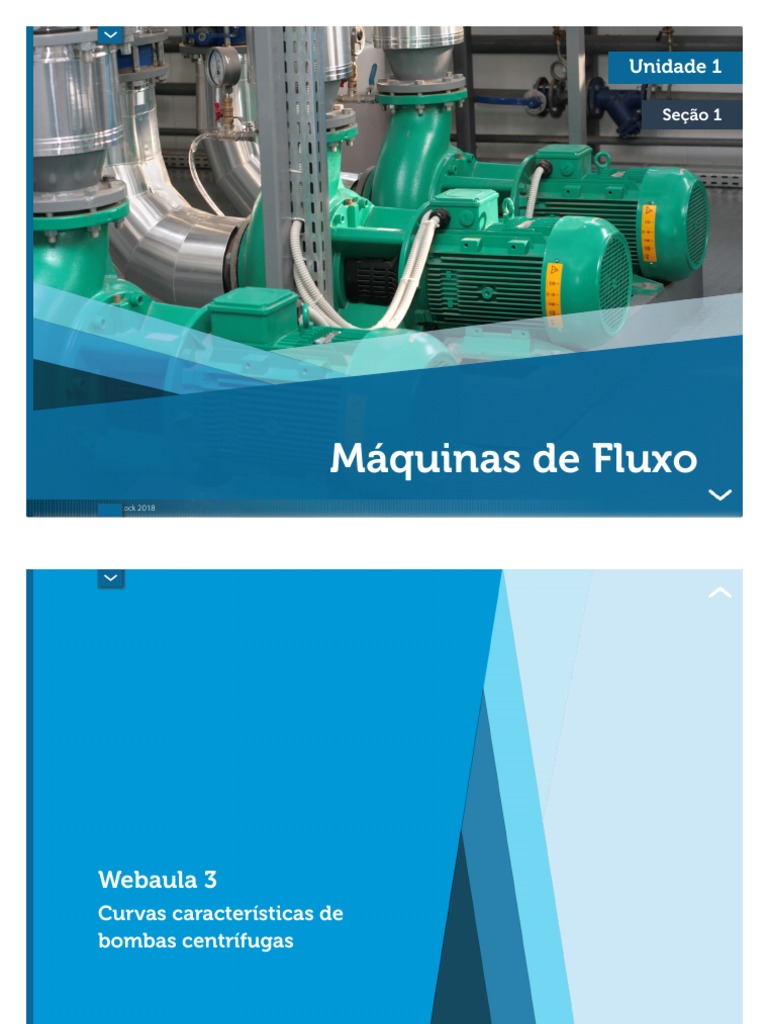 Webaula - 1.3 - Máquinas de Fluxo | PDF | Bomba | Potência (Física)