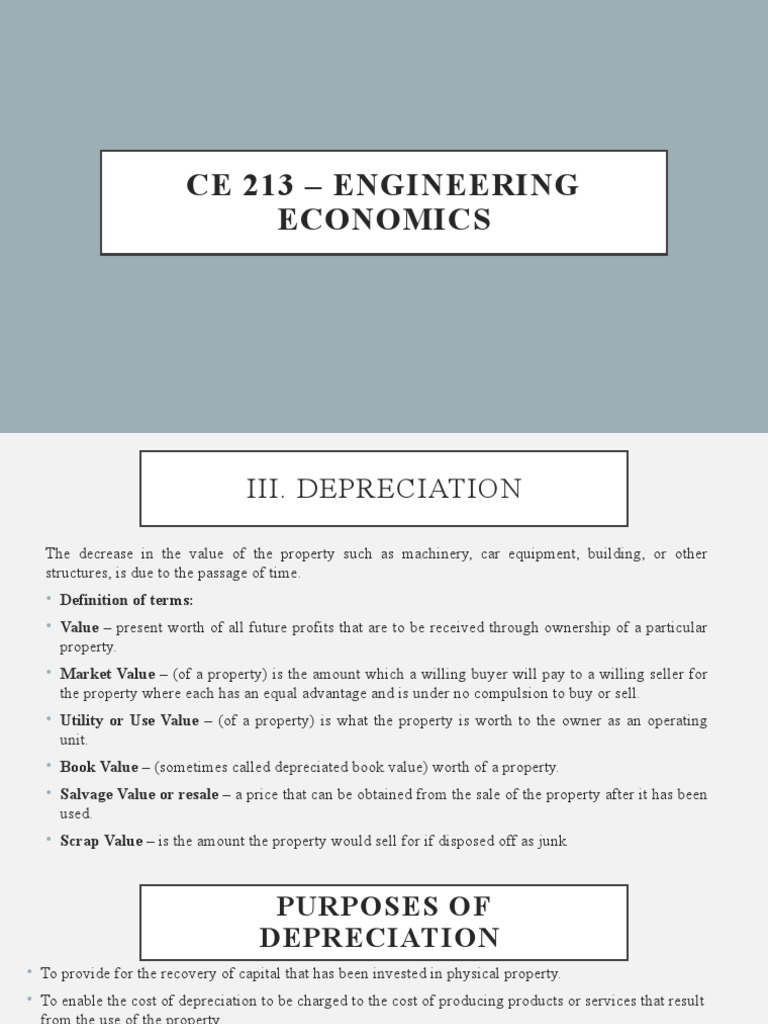Chapter 3 DEPRECIATION SEMI | PDF | Depreciation | Book Value