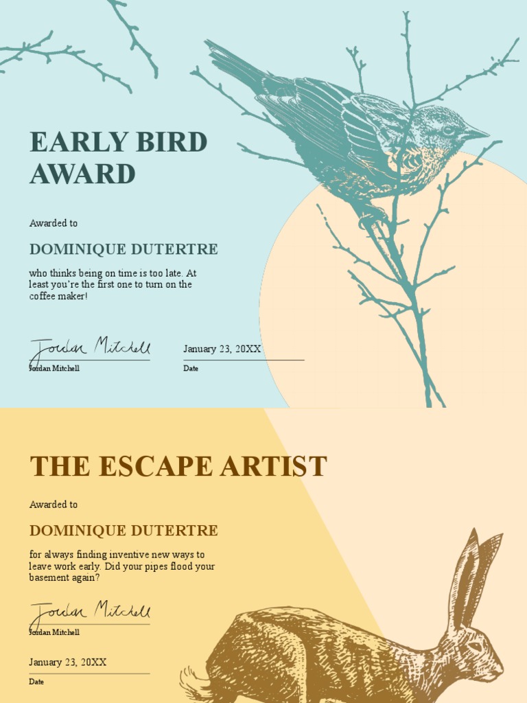 Early Bird Award | PDF