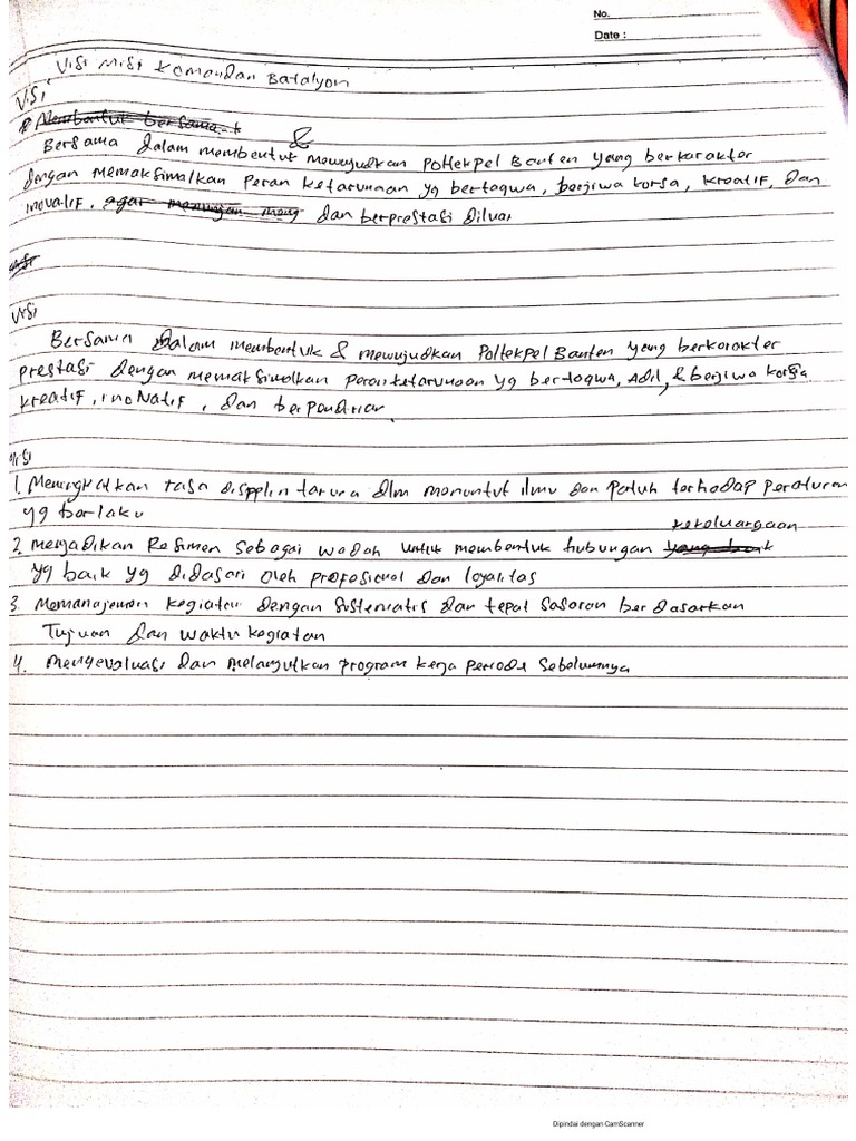 Visi Misi Batalyon PDF | PDF