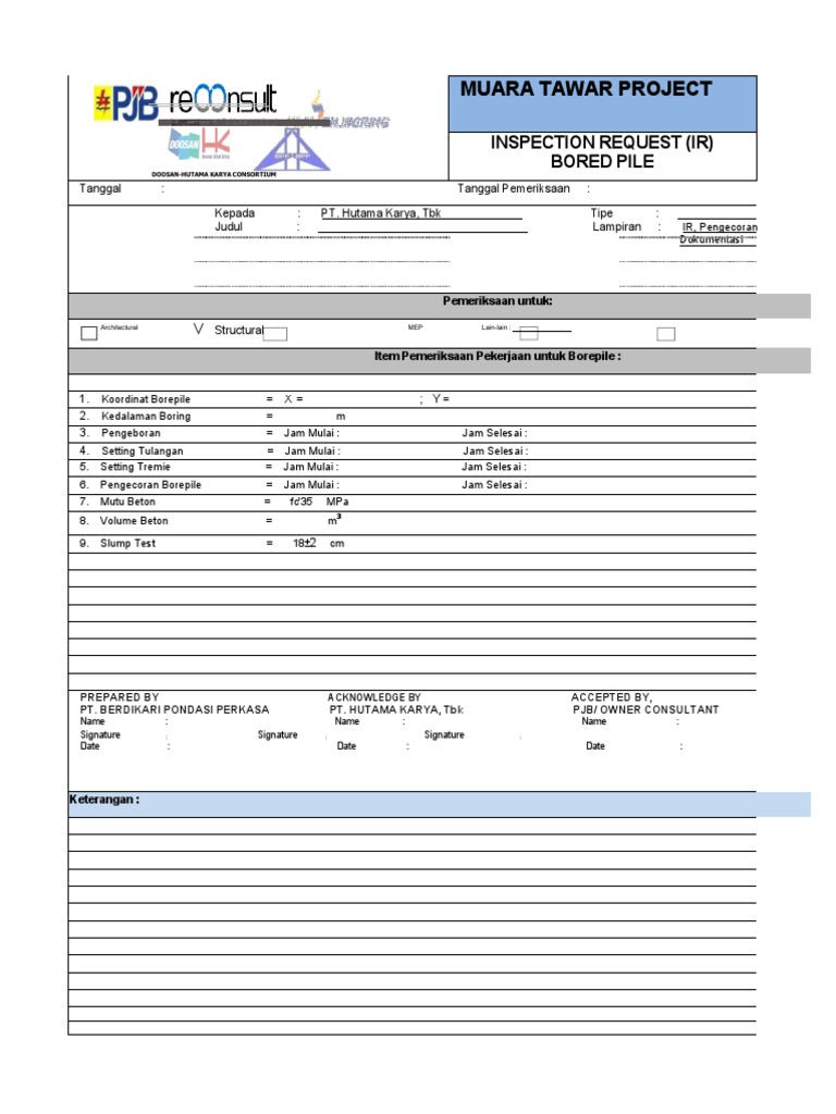 Form IR Borepile | PDF