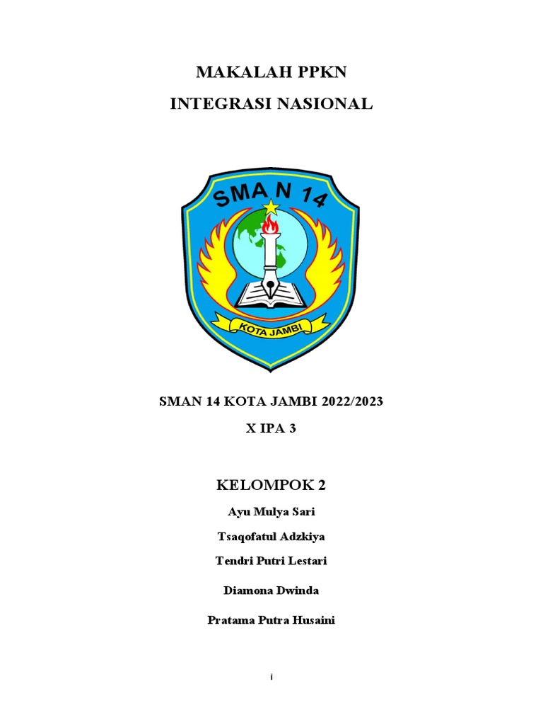 Makalah PPKn-INTEGRASI NASIONAL KEL 2 BU DINA | PDF | Karier & Perkembangan