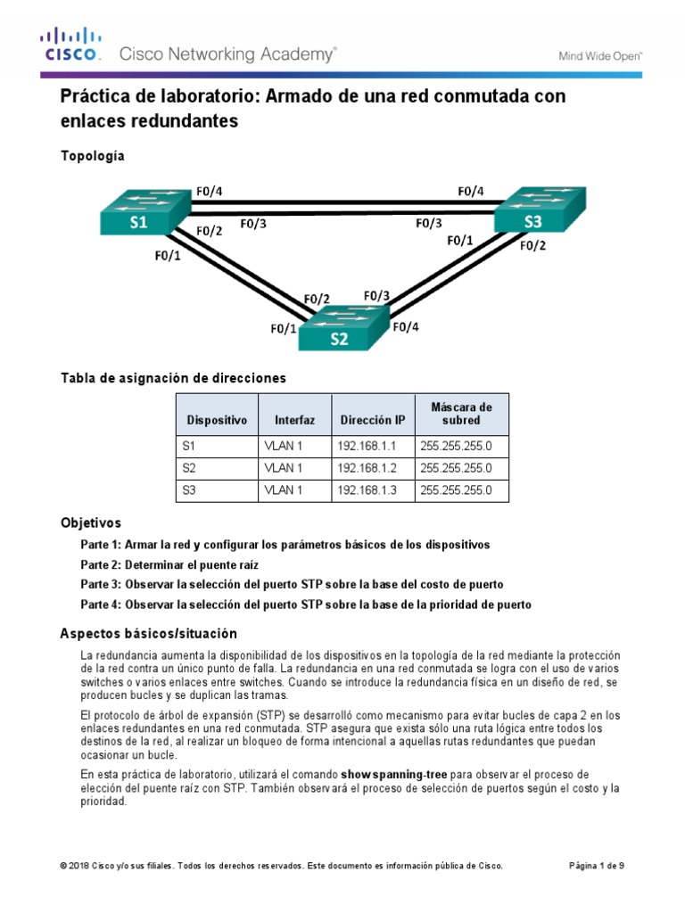 3.1.2.12 Lab - Building A Switched Network With Redundant Links ...
