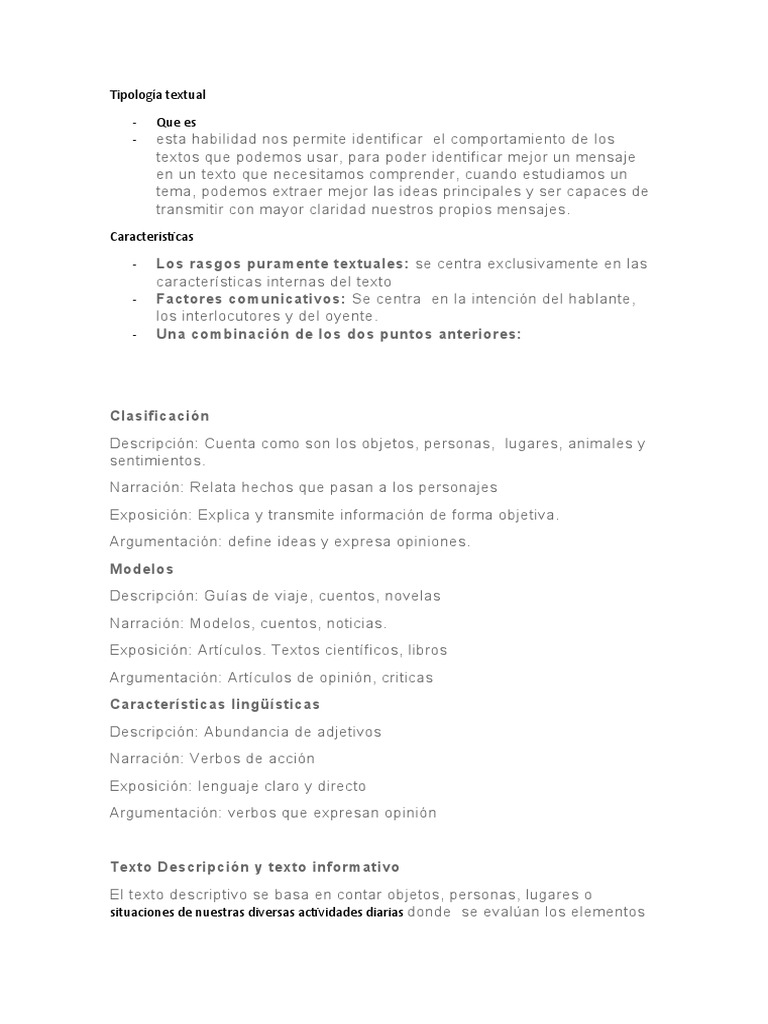 Tipología Textual | PDF