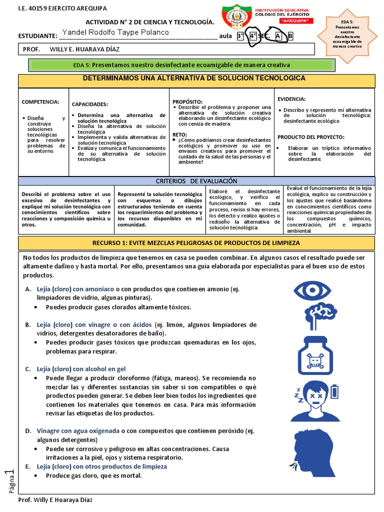 (PDF) 3° y 4° Sec. Semana 2 DETERMINAMOS UNA ALTERNATIVA DE SOLUCIÓN TECNOLÓGICA EDA 5 CYT 2022 ...