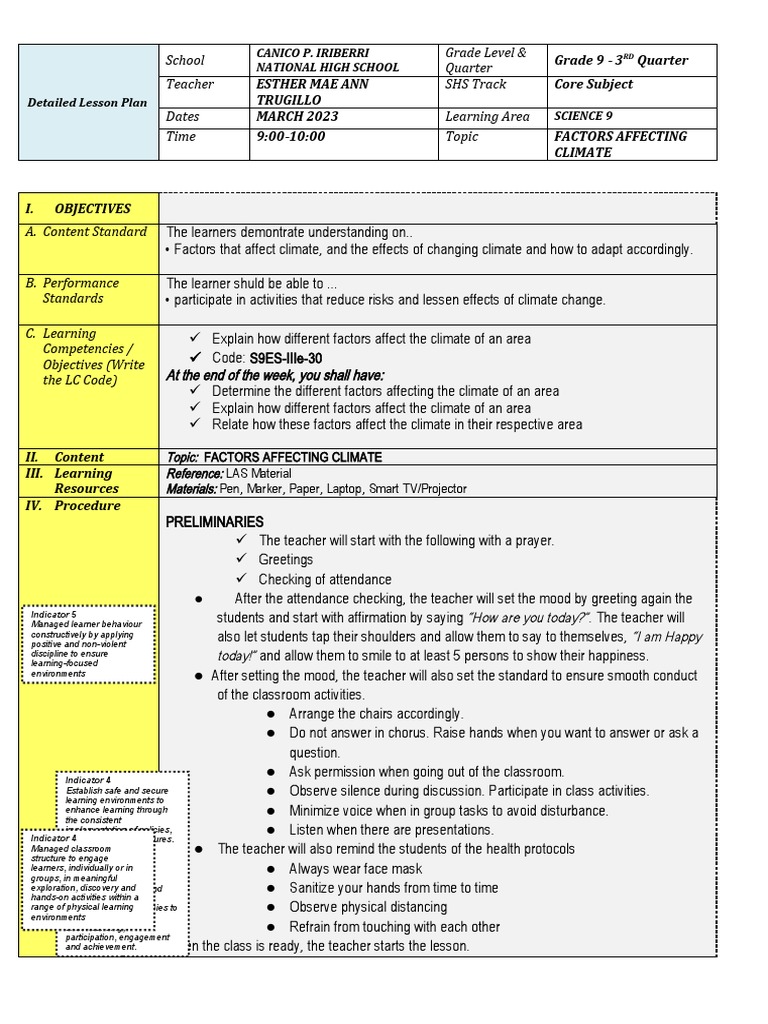 Factors Affecting Climate: A Detailed Lesson Plan on Teaching Climate ...