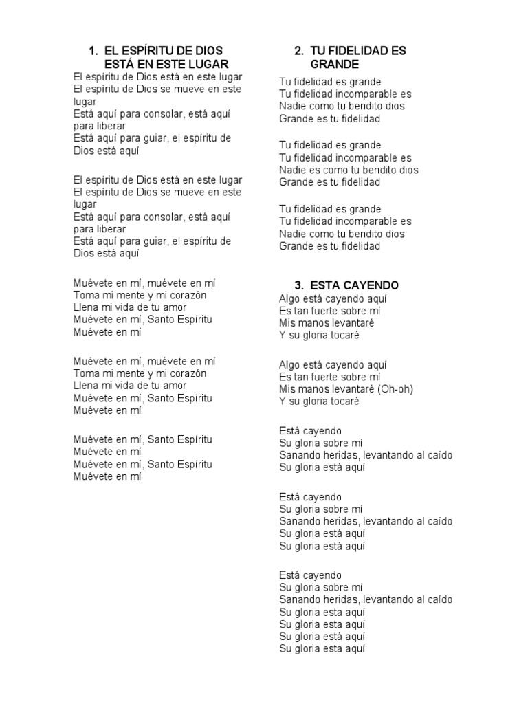 El Espíritu de Dios Esta en Este Lugar | PDF | Cristo (título) | Oración