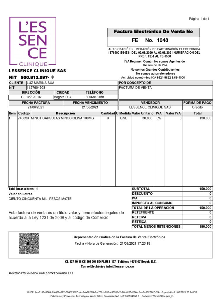 Factura electrónica de venta de medicamentos a cliente individual | PDF | Factura | Pagos