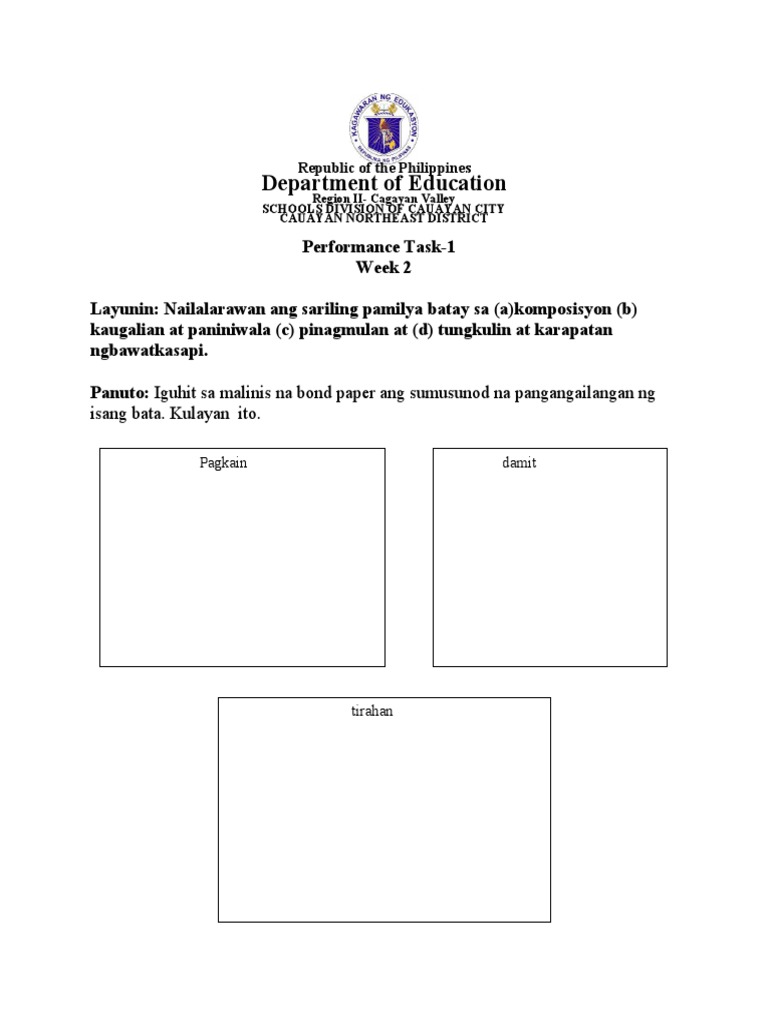 Performance Task 1 AP 2nd Quarter W2 | PDF Performance Task 1 AP 2nd Quarter W2 | PDF
