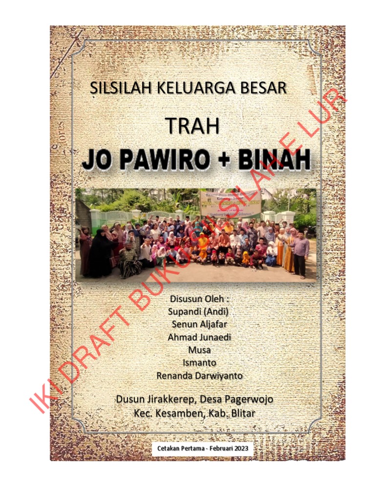 Draft - Buku Trah Jo Pawiro + Binah PDF | PDF