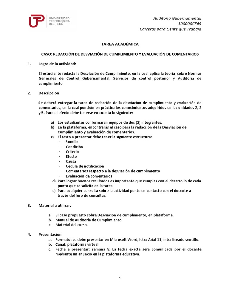 U5 S8 TareaAcademica AuditoríaGubernamental | PDF