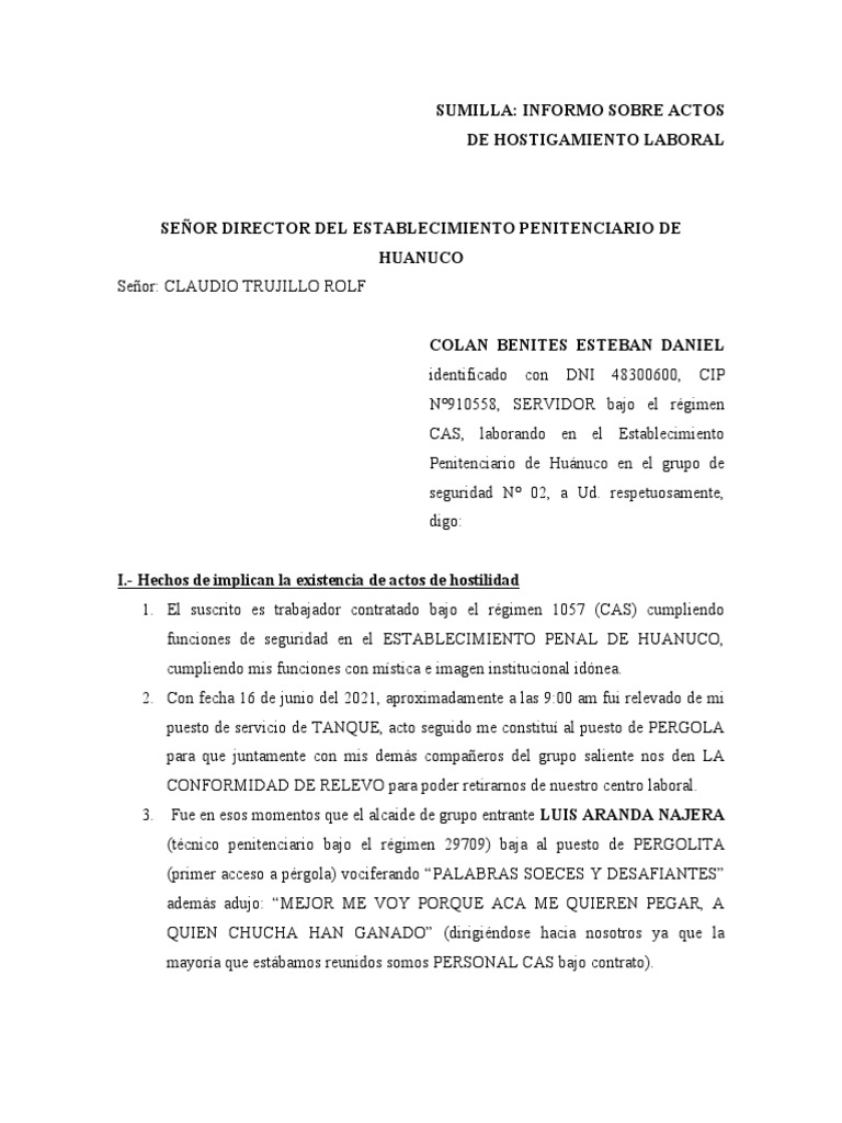 Colan Descargo | PDF | Debido al proceso | Ciencias Políticas