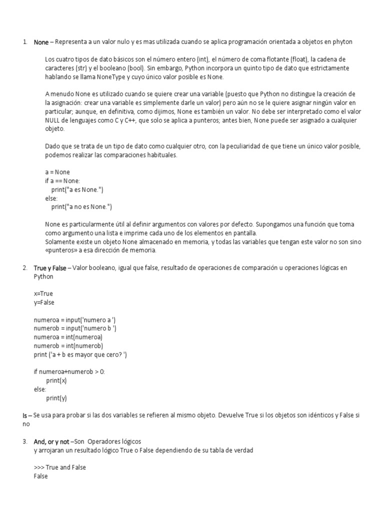 Palabras Reservadas Anexo | PDF | Python (lenguaje de programación ...