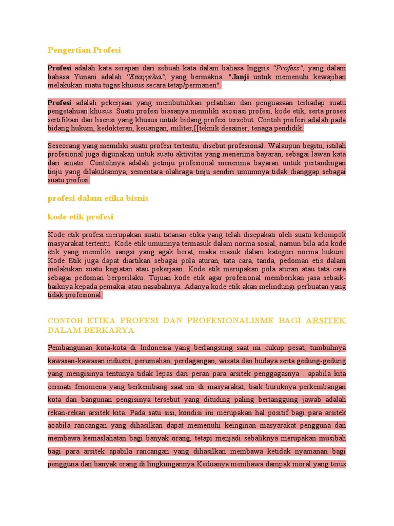 Etika Profesi Arsitek 5 | PDF | Seni