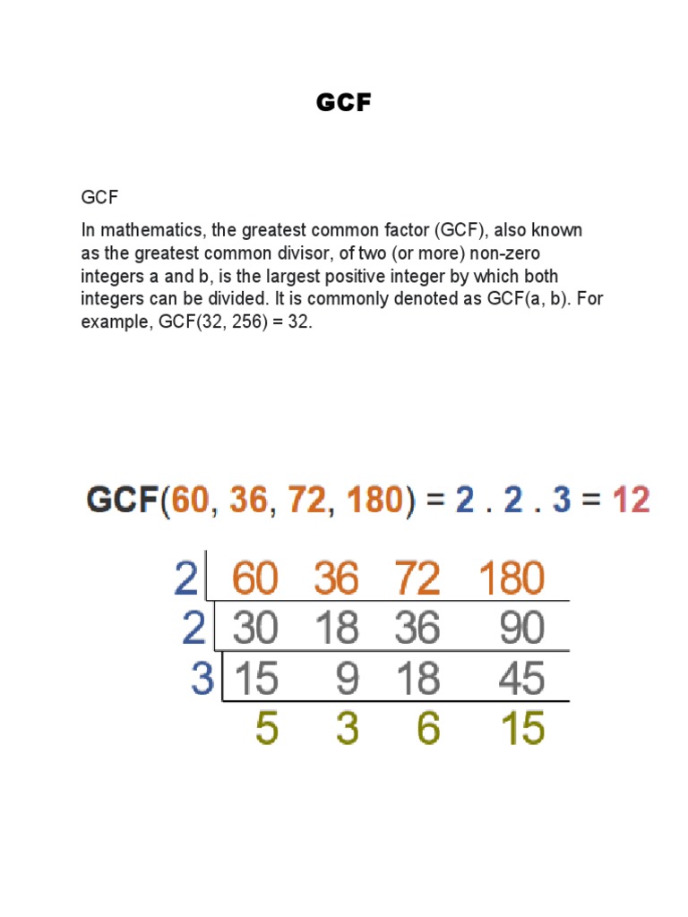 Understanding The Greatest Common Factor And Lowest Common Multiple