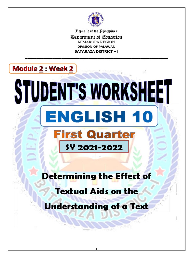 1st Quarter Week 2 | PDF | Map | Data
