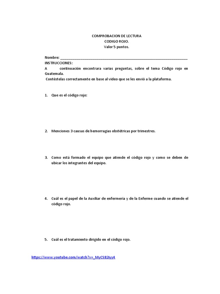 Que Es El Código Rojo | PDF