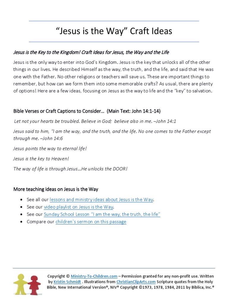 Jesus Is The Way Craft Ideas | Download Free PDF | Jesus | New ...