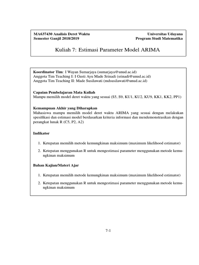 07_estimasi_parameter_model_arima (1) | PDF