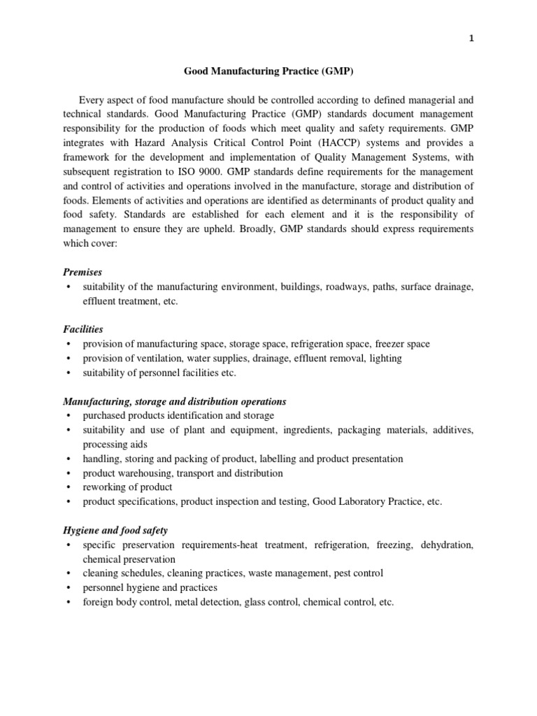 1589361109unit IV GMP, GHP, GLP, GAP, HACCP | PDF | Hazard Analysis And Critical Control Points ...