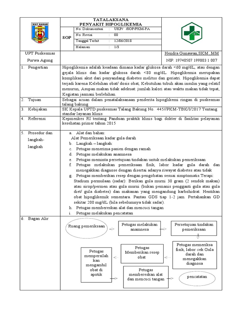 SOP Penanganan Hipoglikemia | PDF | Kesehatan Holistik
