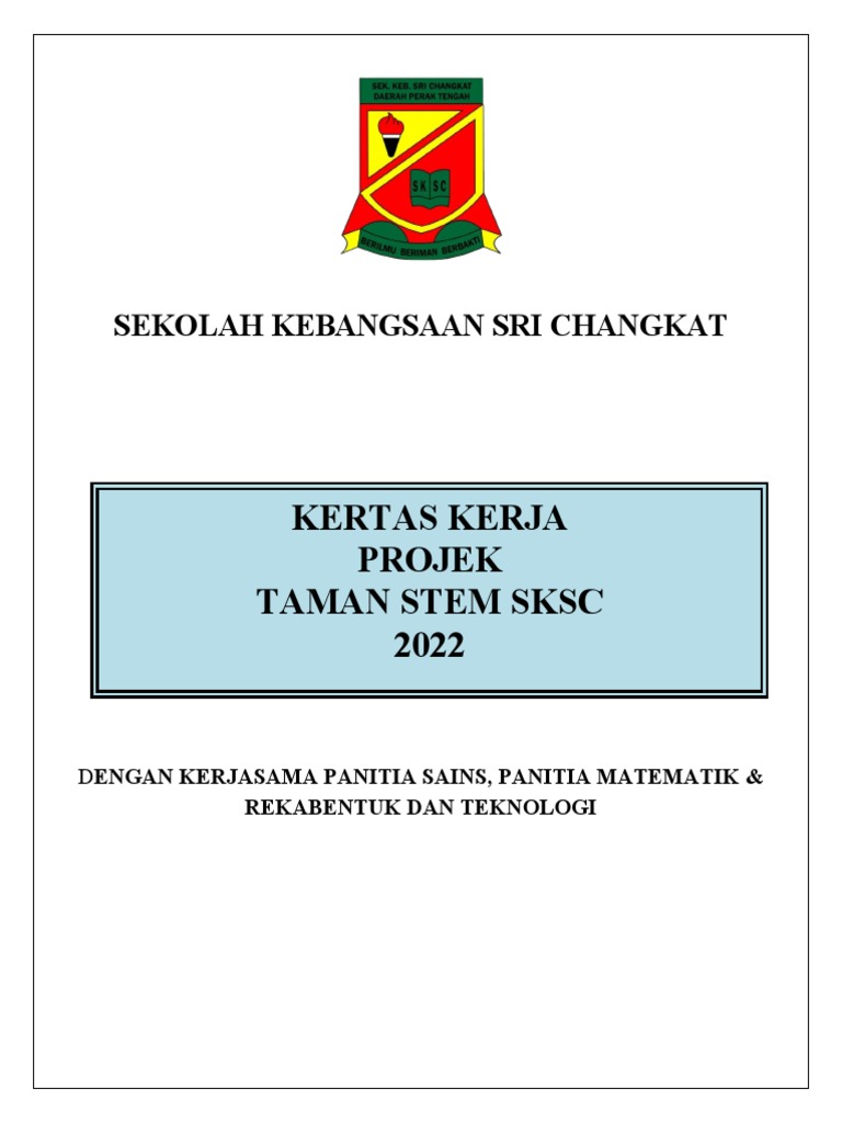 KERTAS KERJA TAMAN STEM 2022 Edit | PDF