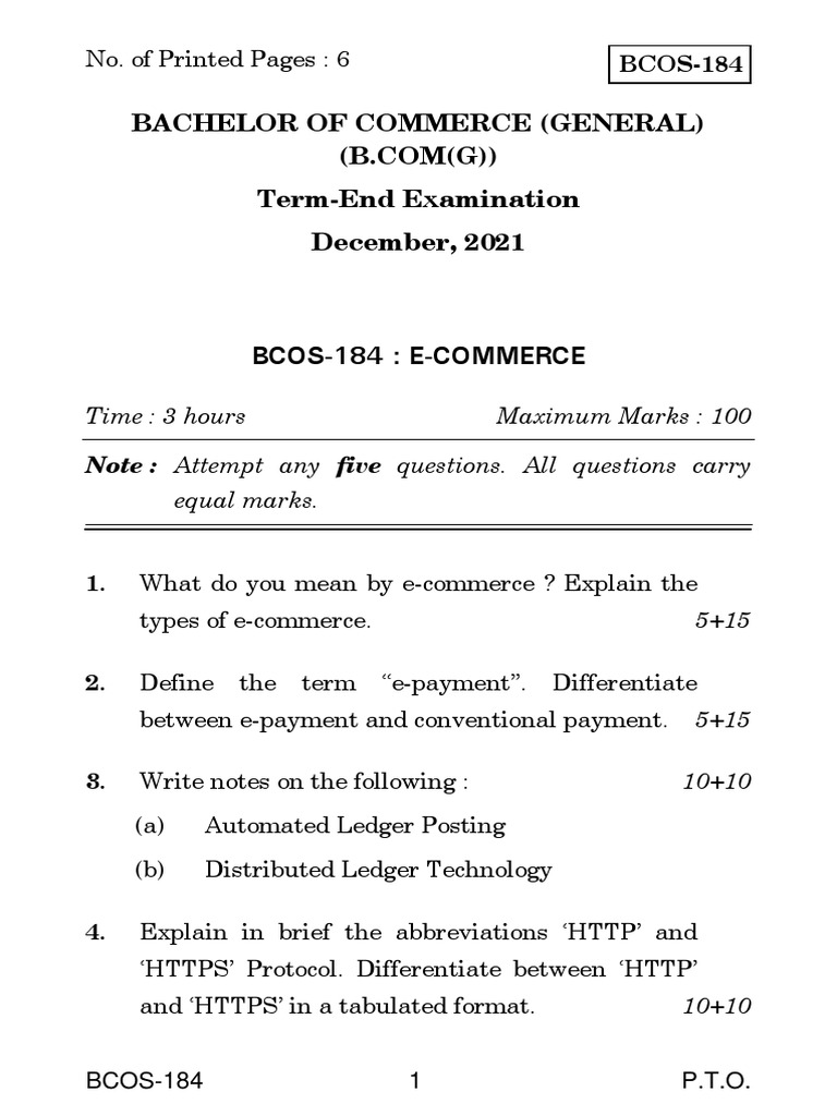 BCOS-184 Ignouassignmentguru - Com DEC21 | PDF | Websites | E Commerce