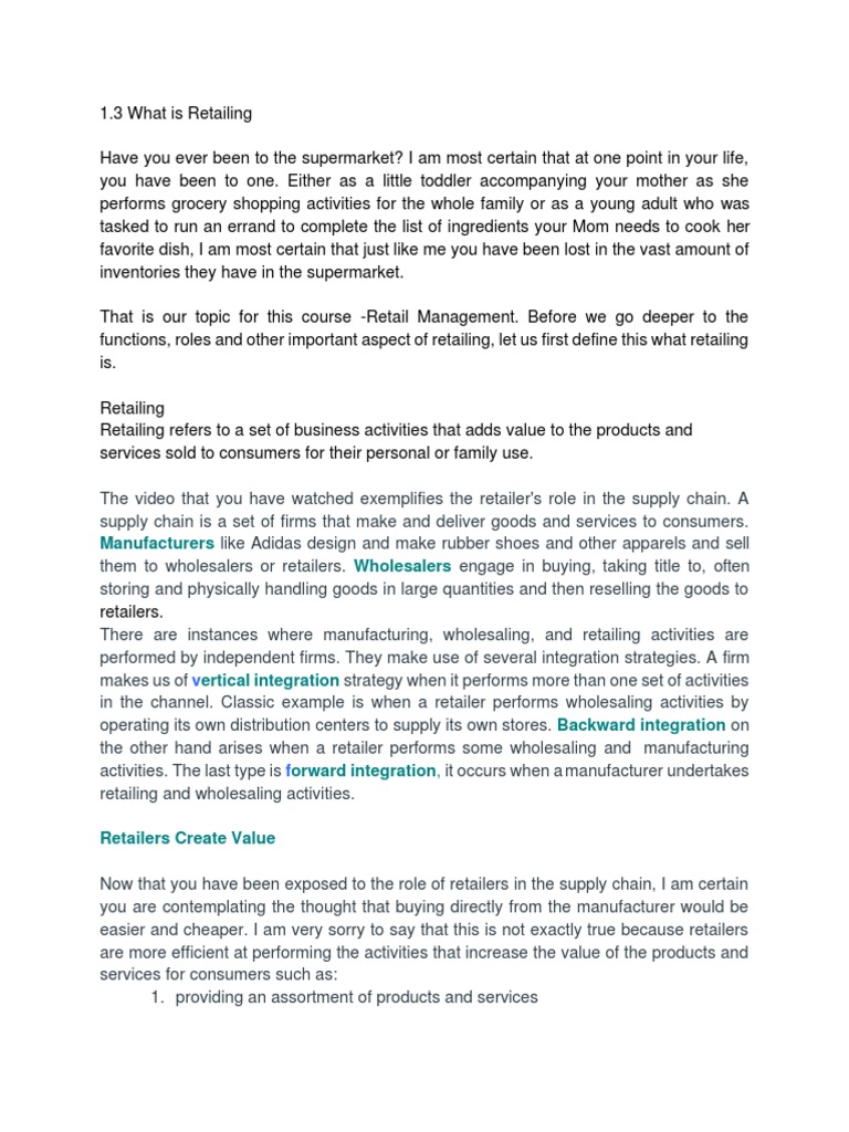 Retail Management Module | PDF | Retail | Market Segmentation