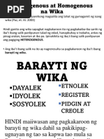 Idyolek, Sosyolek, Dayalek | PDF