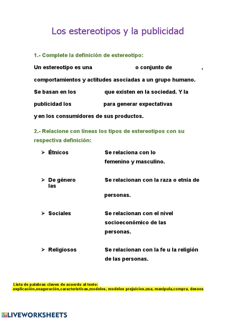 Los Estereotipos | PDF