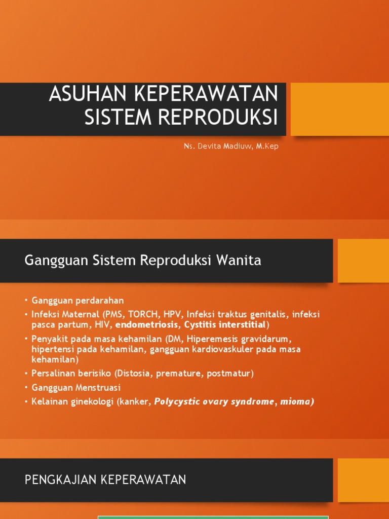 Asuhan Keperawatan Sistem Reproduksi | PDF | Kesehatan Holistik