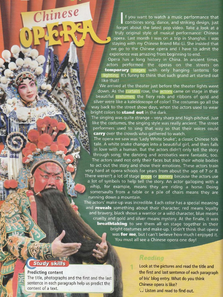 Reading-Chinese Opera PDF | PDF