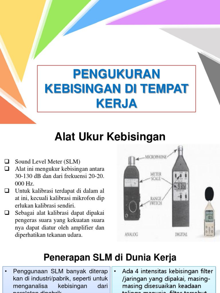 Sesi 3 Pengukuran Kebisingan Di Tempat Kerja | PDF | Metode & Bahan Ajar